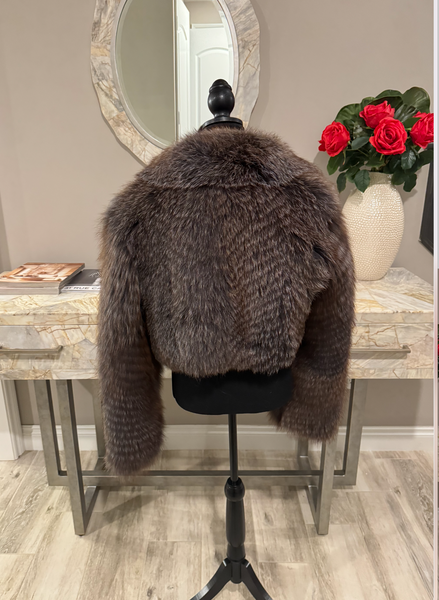 Size M Brown Fox Fur w/ Oversized Collar – The Fancy Success