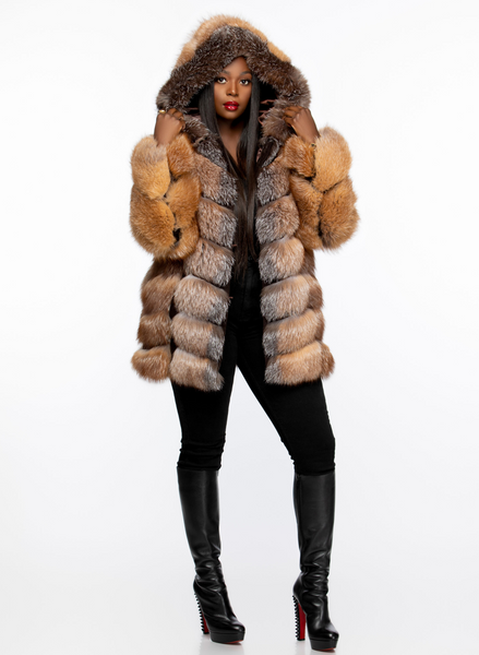 Shirley Coat Detachable Sleeves and Hood Crystal – The Fancy Success